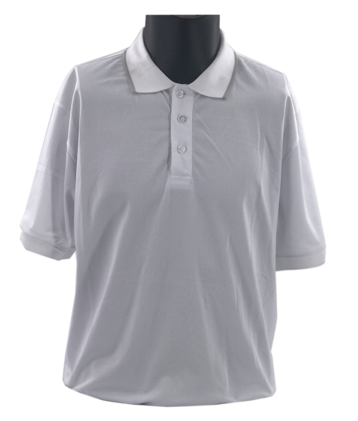 Plain Dri Fit Polo White 101