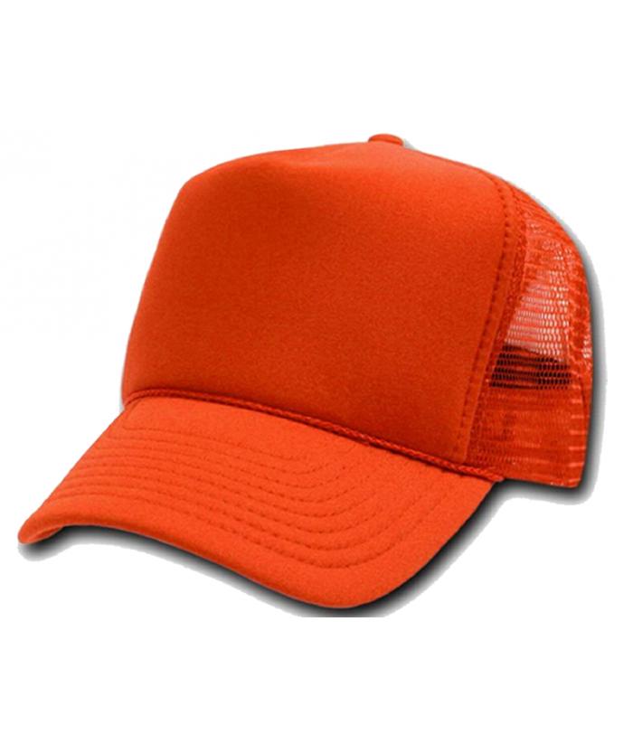 Plain Trucker Cap Orange