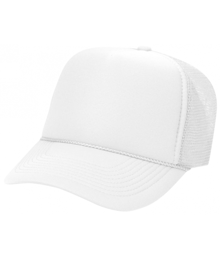 Plain Trucker Cap White